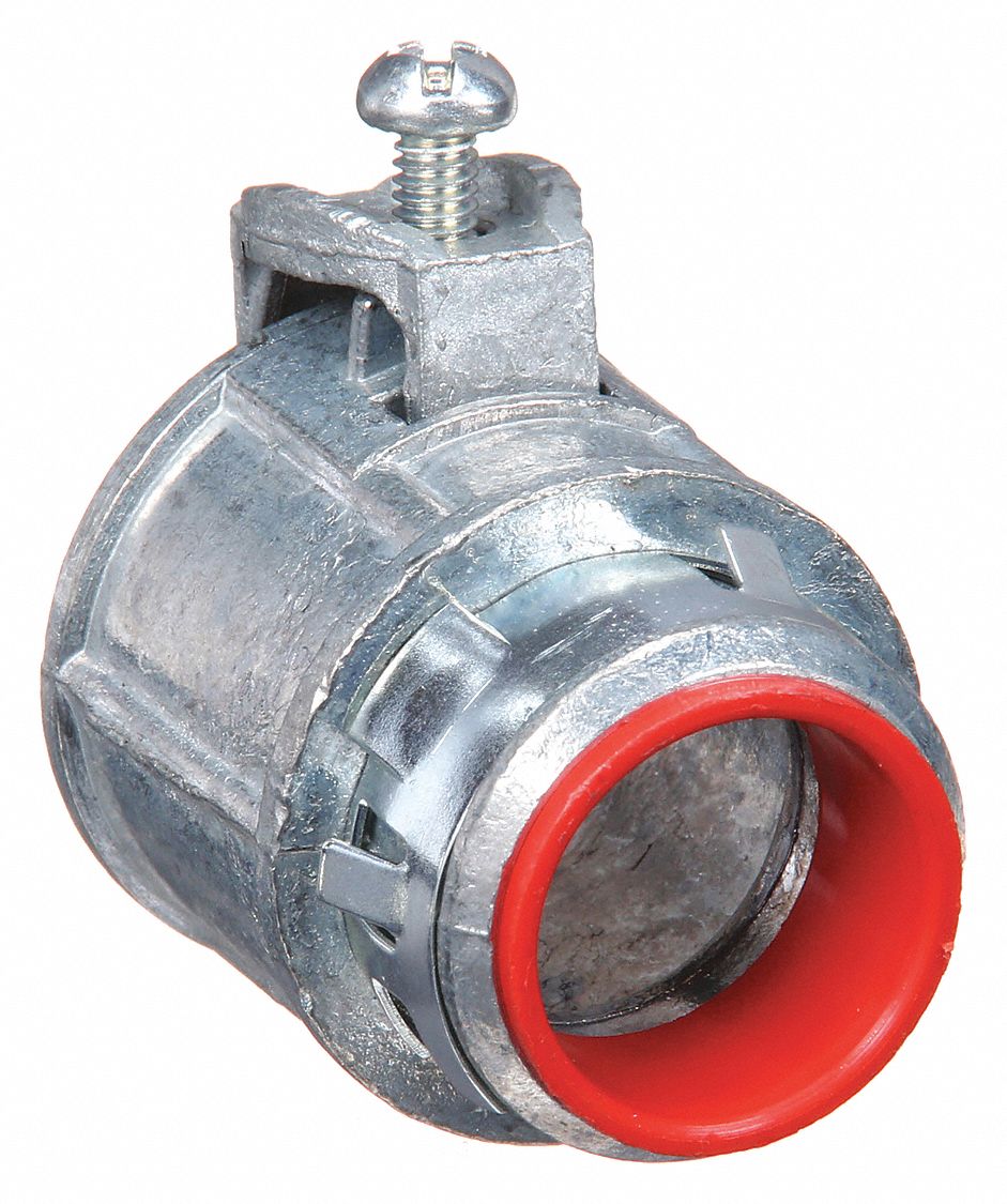 Zinc, 3/8 in Trade Size, Straight Connector - Saddle Style - 4JWG2 ...