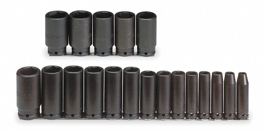 PROTO, 1/2 in Drive Size, Small Set (0-50 pieces) Set Size, Impact ...