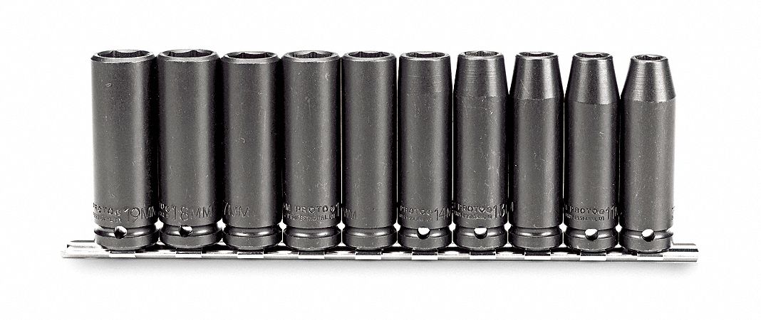 PROTO, 1/2 in Drive Size, Small Set (0-50 pieces) Set Size, Impact ...