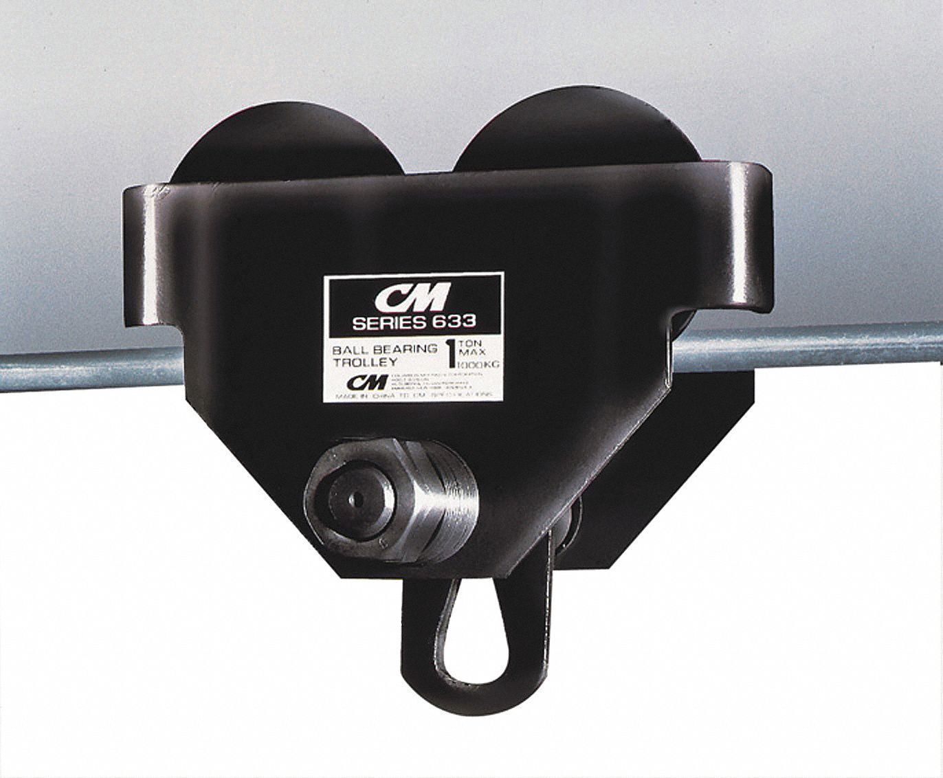 Push Trolley, 4000 lb Load Capacity, Fits Beam Flange W 3 5/8 to 8 in ...