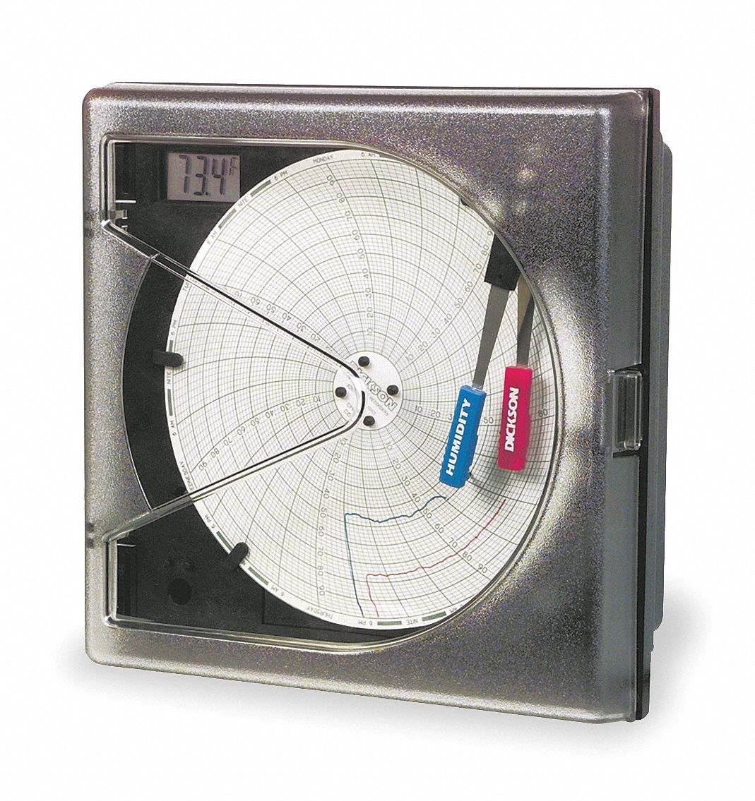 Circular Chart Recorder, Temperature Relative Humidity, 1 or 7 - Grainger