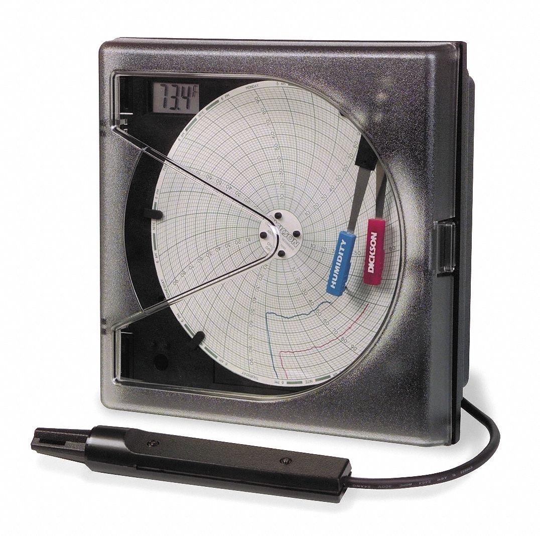 Circular Chart Recorder, Temperature Relative Humidity, 1 or 7 - Grainger