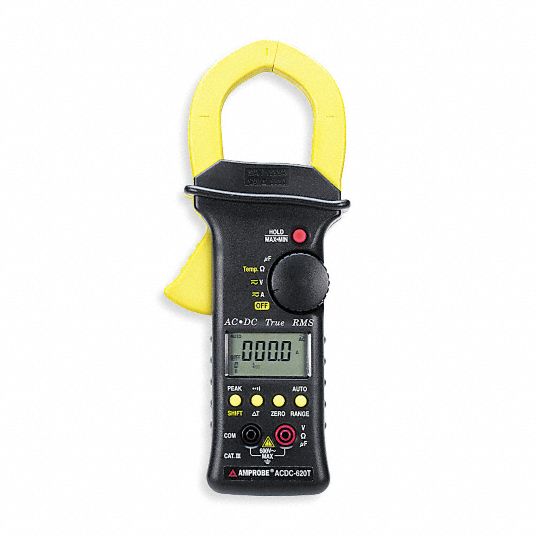 Digital Clamp On Ammeter, -40° to 2502°F Temp. Range, 2.0 in (51 mm ...