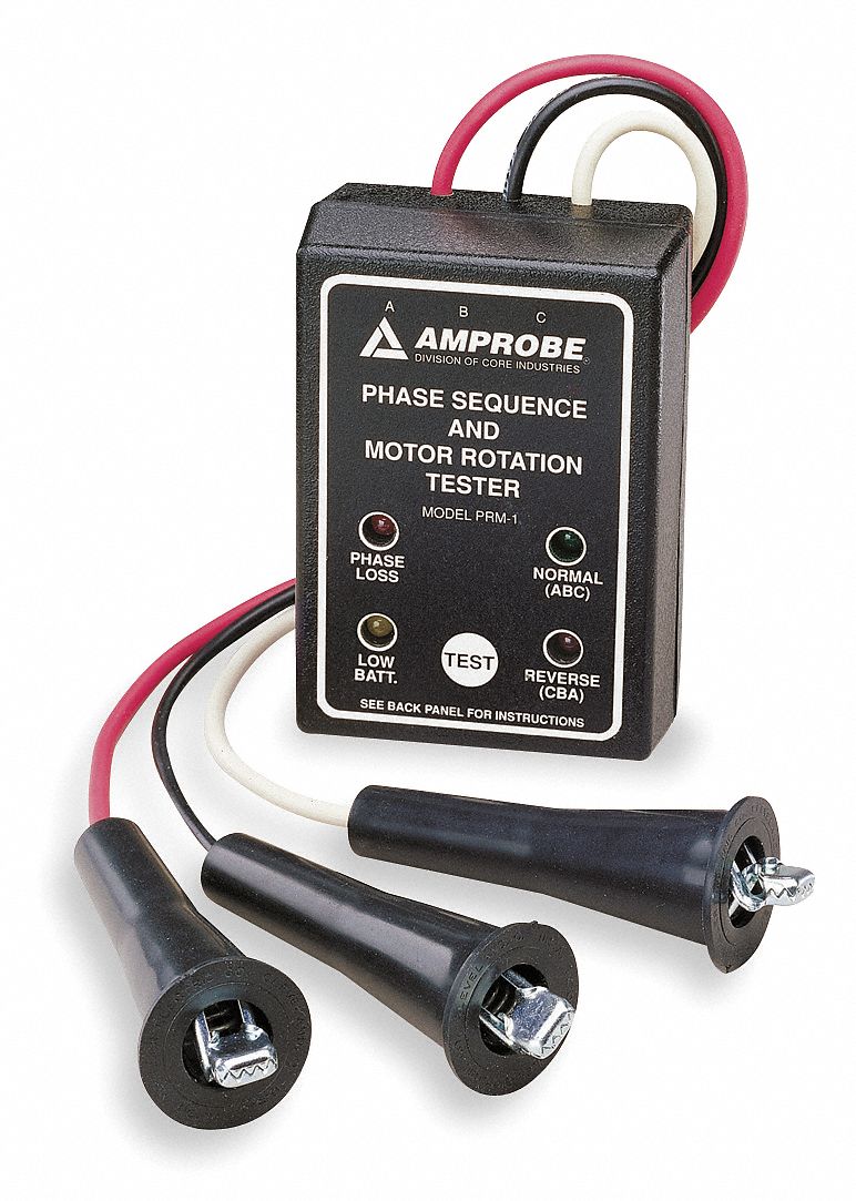 Phase Sequence Tester, 20 to 600V AC Voltage Range - Grainger