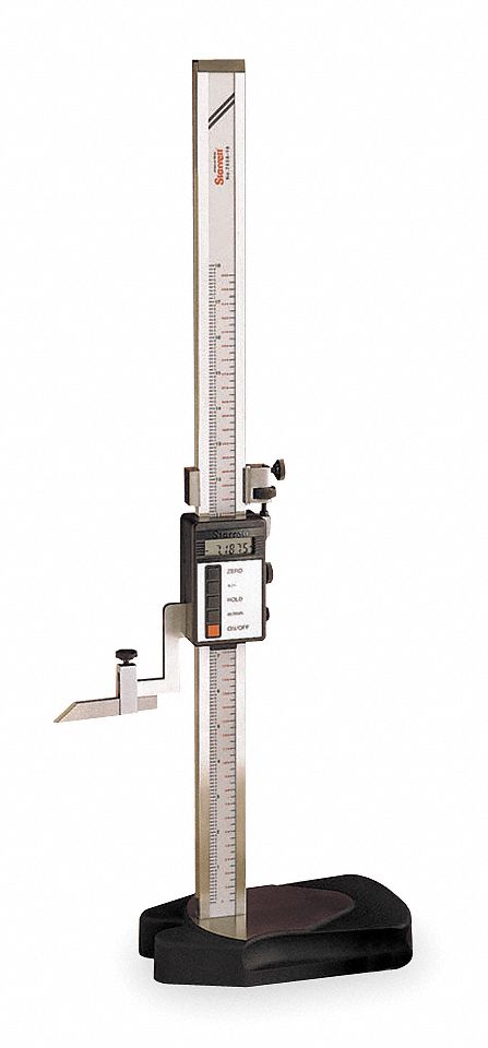 Height Gauge, Range 0 to 18 in/0 to 450 mm, Accuracy 0.0005 in - Grainger