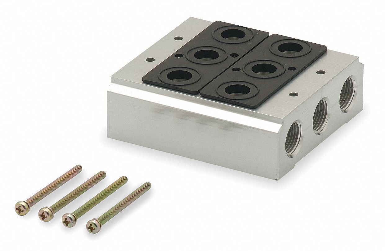 2 Valve Ports, Side-Ported Body, Manifold Kit - 4KB21|M30M03-02 - Grainger