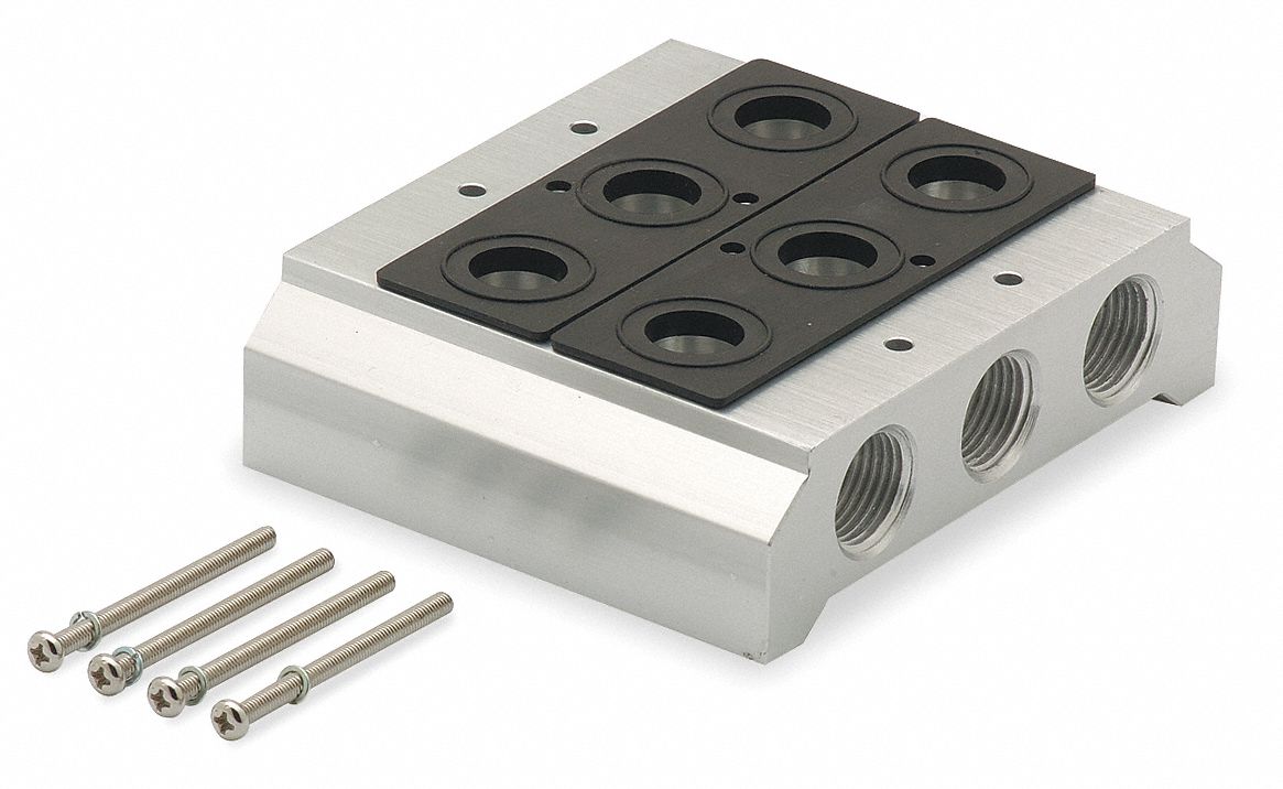 2 Valve Ports, Side-Ported Body, Manifold Kit - 4KB26|M34M04-02 - Grainger