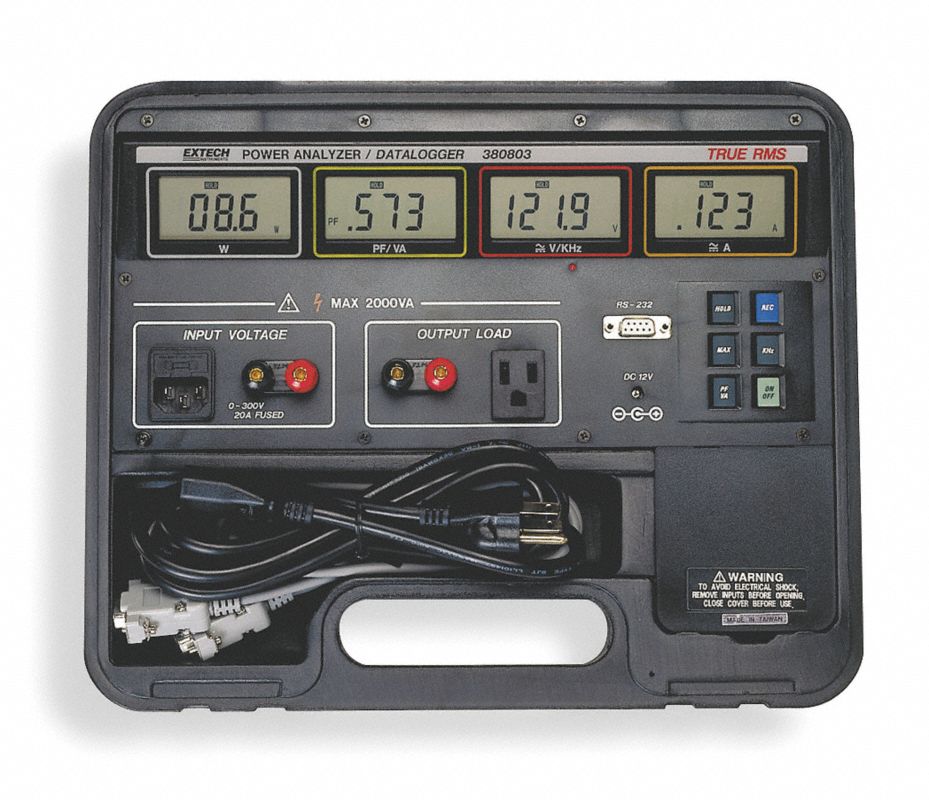 EXTECH Analizador d/Corriente/Reg.d/Datos,1000V - 4KC20 | 380803 ...