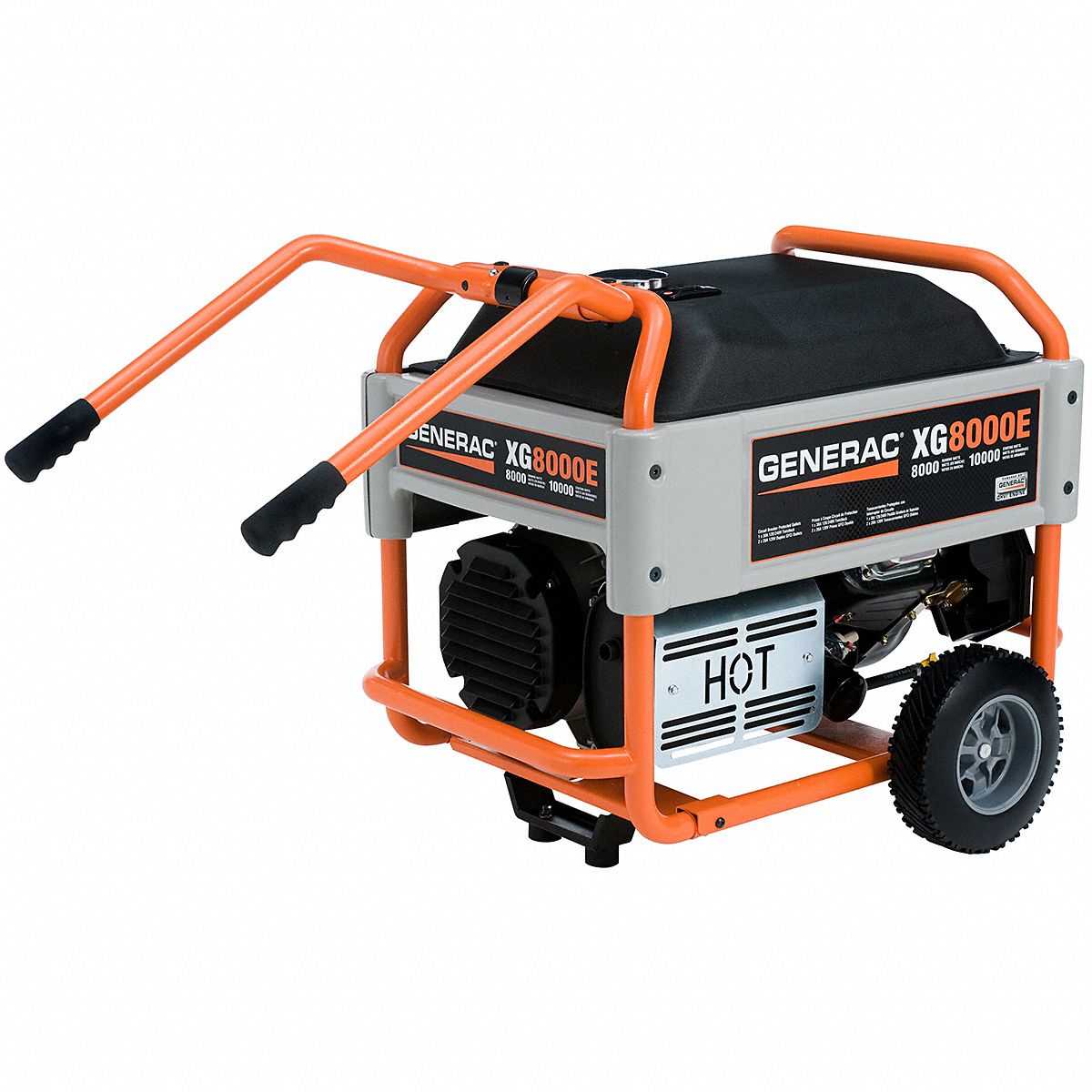 GENERAC Portable Generator, Conventional, Generator Fuel Type Gasoline ...