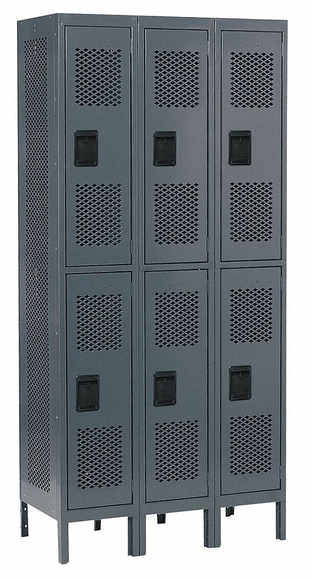 45 in x 18 in x 78 in, Ventilated, Wardrobe Locker - 4KCN2|4KCN2 - Grainger