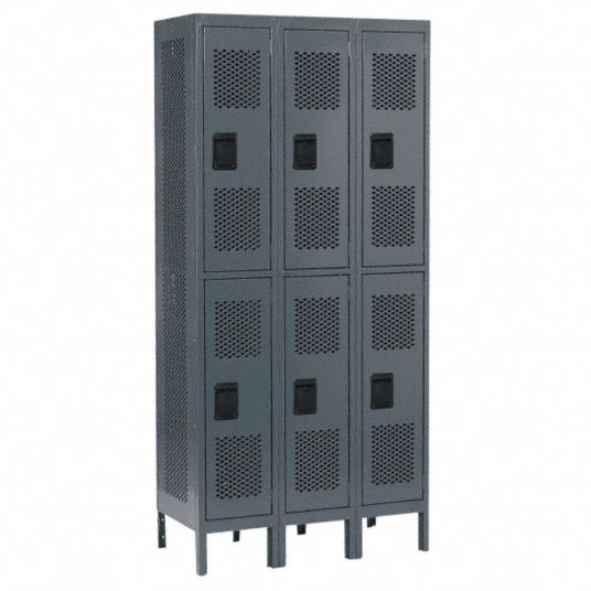 45 in x 18 in x 78 in, Ventilated, Wardrobe Locker - 4KCN2|4KCN2 - Grainger