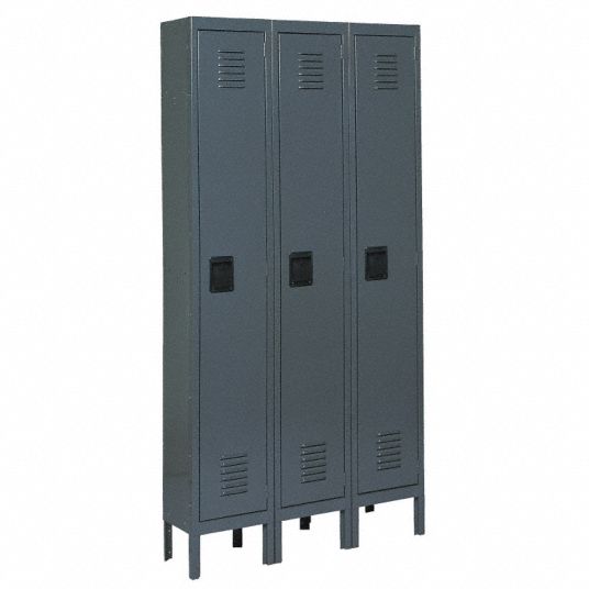 54 in x 21 in x 78 in, Louvered, Wardrobe Locker - 4KCR2|4KCR2 - Grainger