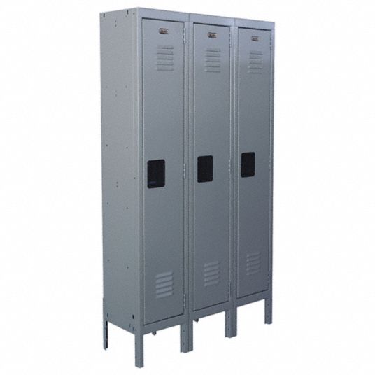 54 in x 18 in x 78 in, Louvered, Wardrobe Locker - 4KCP9|4KCP9 - Grainger