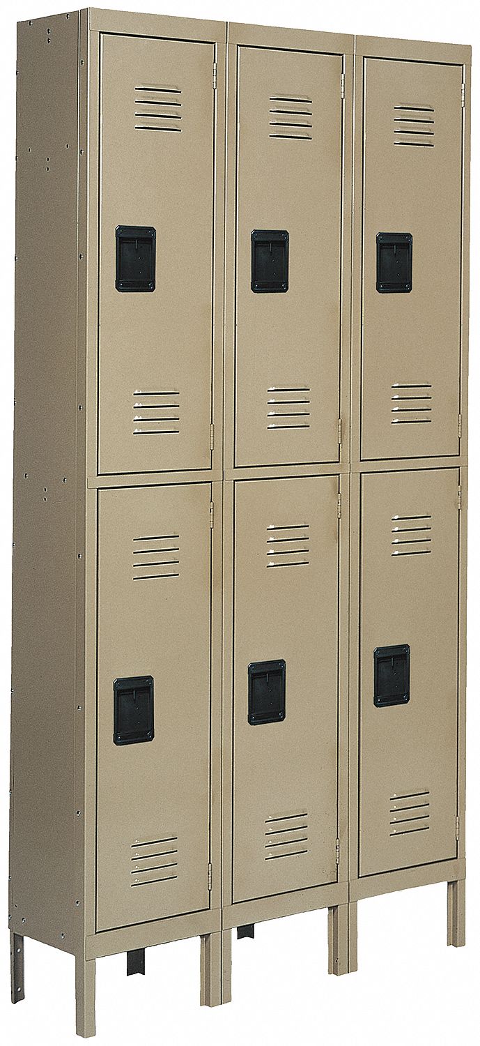 36 in x 12 in x 66 in, Louvered, Wardrobe Locker - 4KCW3|4KCW3 - Grainger