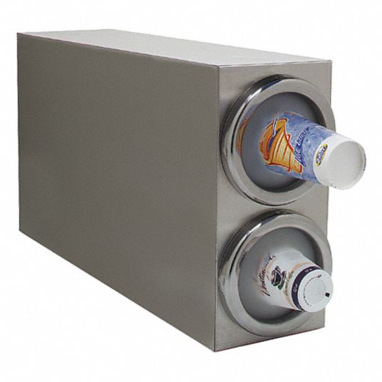 Stand-Mount Cup Dispenser, Holds 8 to 48 oz Cups - Grainger