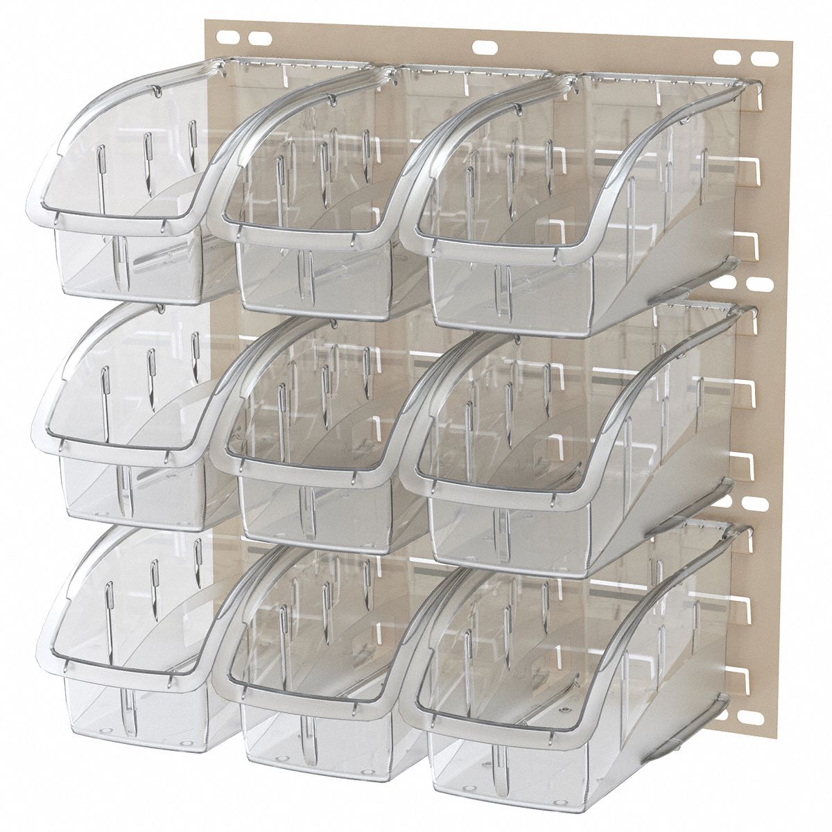 AKRO-MILS Louvered Panel, 19" Overall H, 0 Bins - 4KEP1|30618BEIGE ...
