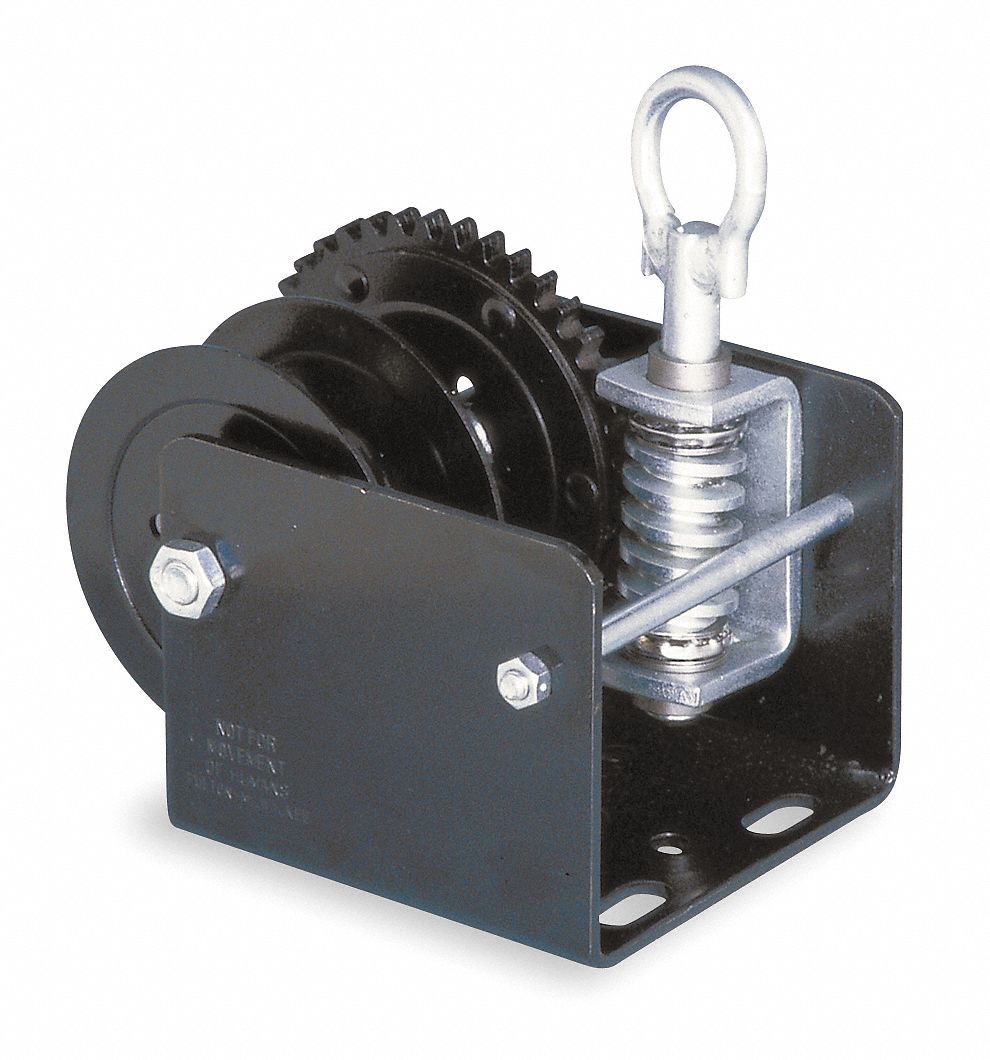 FULTON 9 1/2 in Hand Winch with 2000 lb 1st Layer Load Capacity; Brake ...