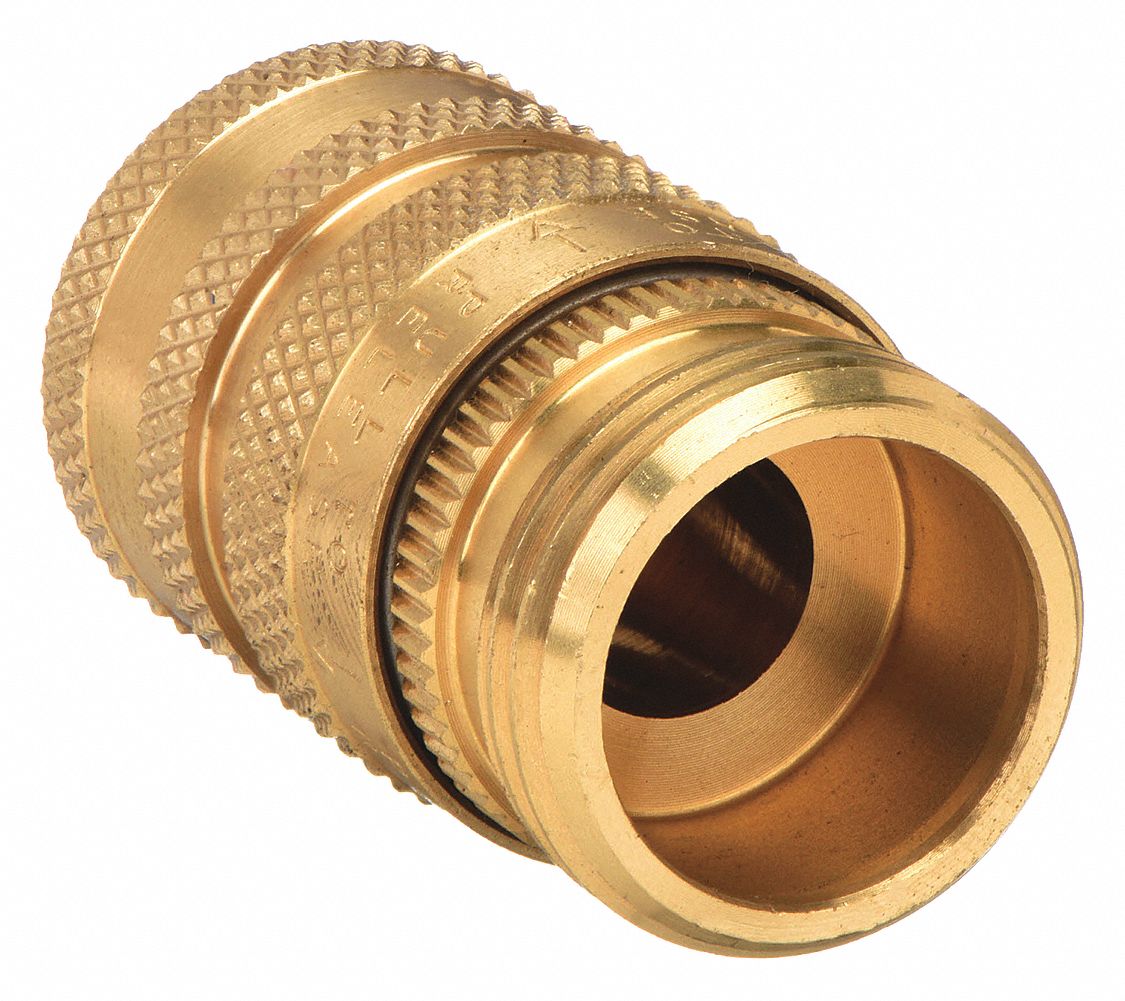 WESTWARD, 3/4 in x 3/4 in Fitting Size, Male x Female, Garden Hose ...