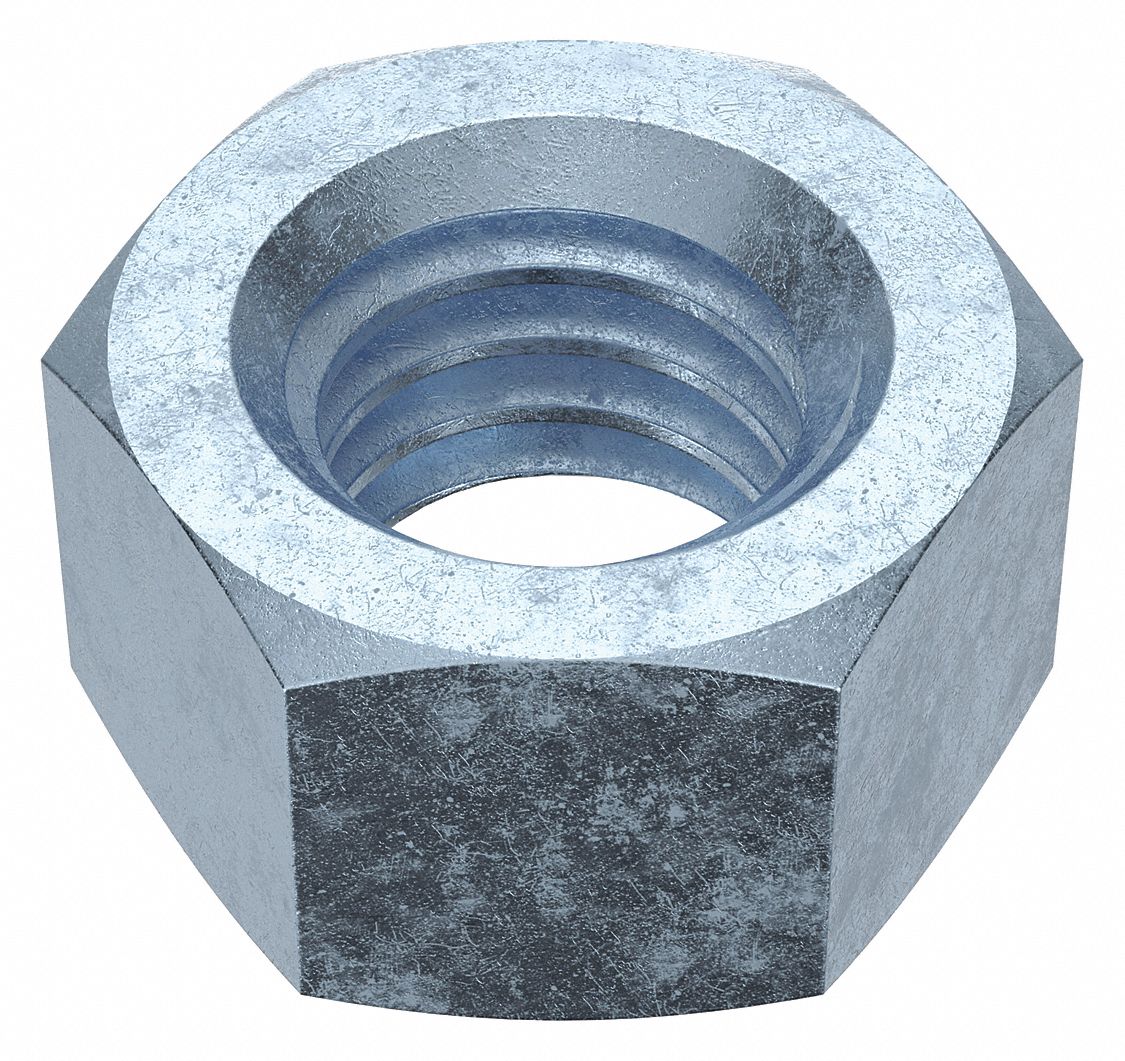 3/8"-16 Thread, 9/16 in Hex Wd, Hex Nut - 4KGX8|HNI50370-1500T - Grainger