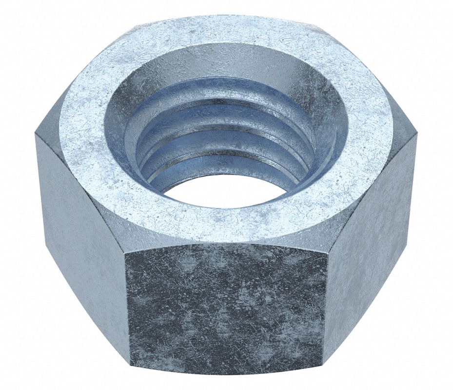 APPROVED VENDOR Tuerca Hexagonal 3/8"-16, Zincado, Grado 5, Acero, Derecha, ASME B18.2.2, PK1500 ...
