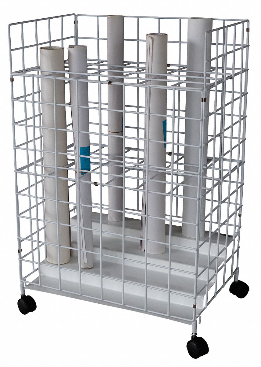 24 Compartments, For 3 1/8 in Tube Dia, Roll File - 4KH35|4KH35 - Grainger