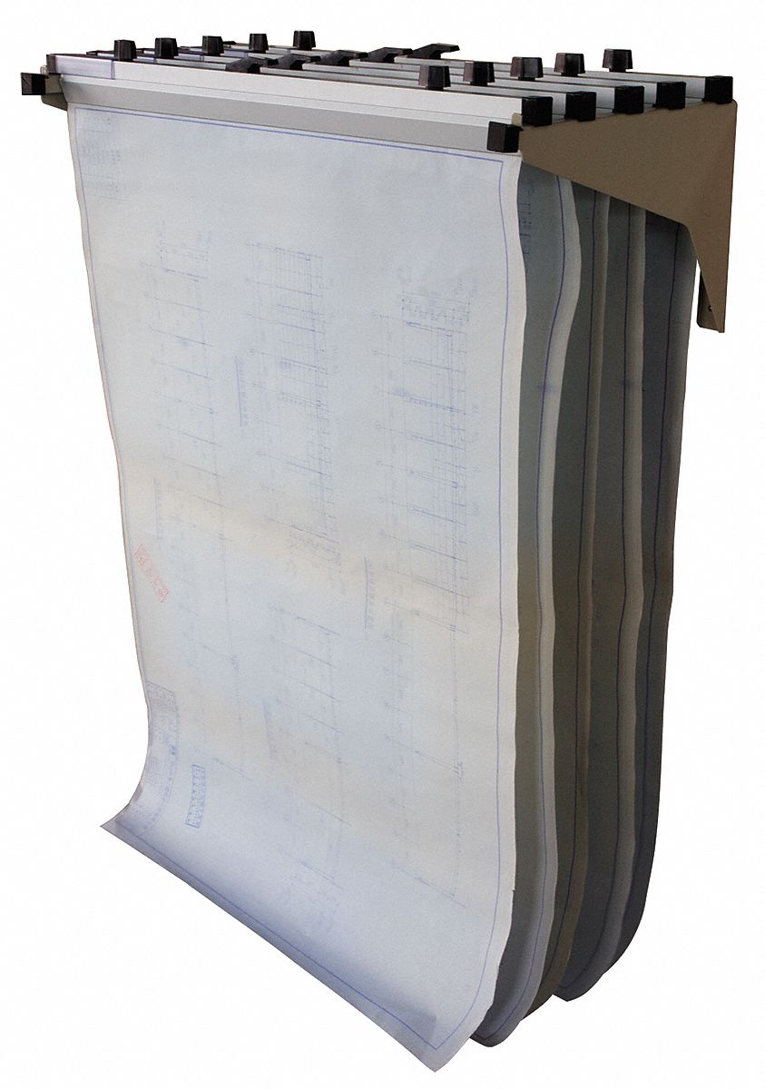 7 3/4 in Overall Ht, 11 1/2 in Overall Dp, Wall Mounted Vertical File ...