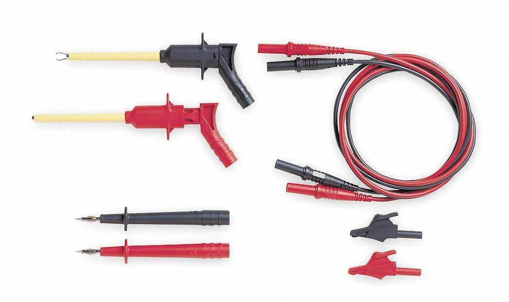 Test Lead Kit, CAT III 1000V Instrument Safety Rating - Grainger