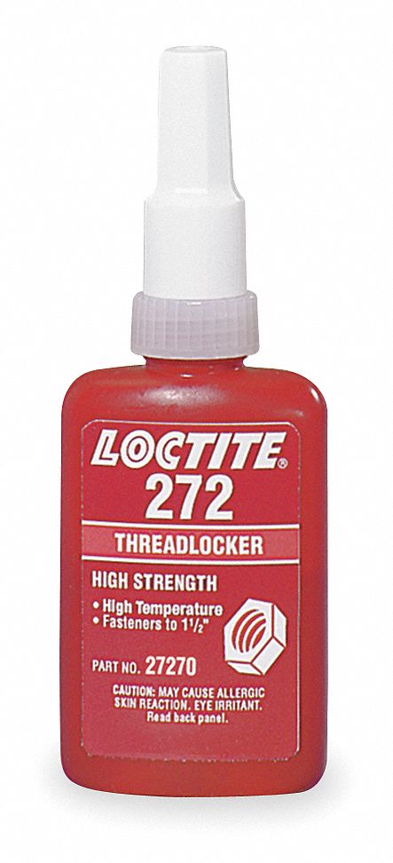 LOCTITE, 272, Red, High-Strength Threadlocker - 4KL52|195542 - Grainger