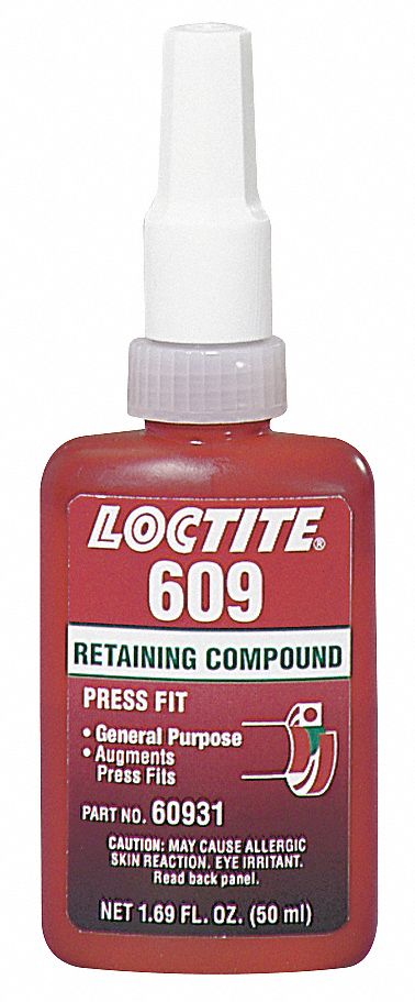 LOCTITE, 609, 1.7 fl oz, Retaining Compound - 4KM30|135512 - Grainger