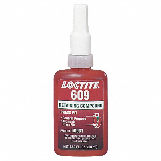 LOCTITE, 609, 1.7 fl oz, Retaining Compound - 4KM30|135512 - Grainger
