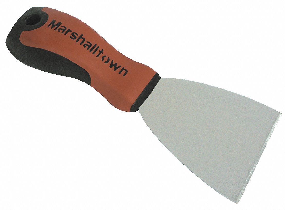 Scraper with 3 in Carbon Steel Blade, Black/Red - Grainger