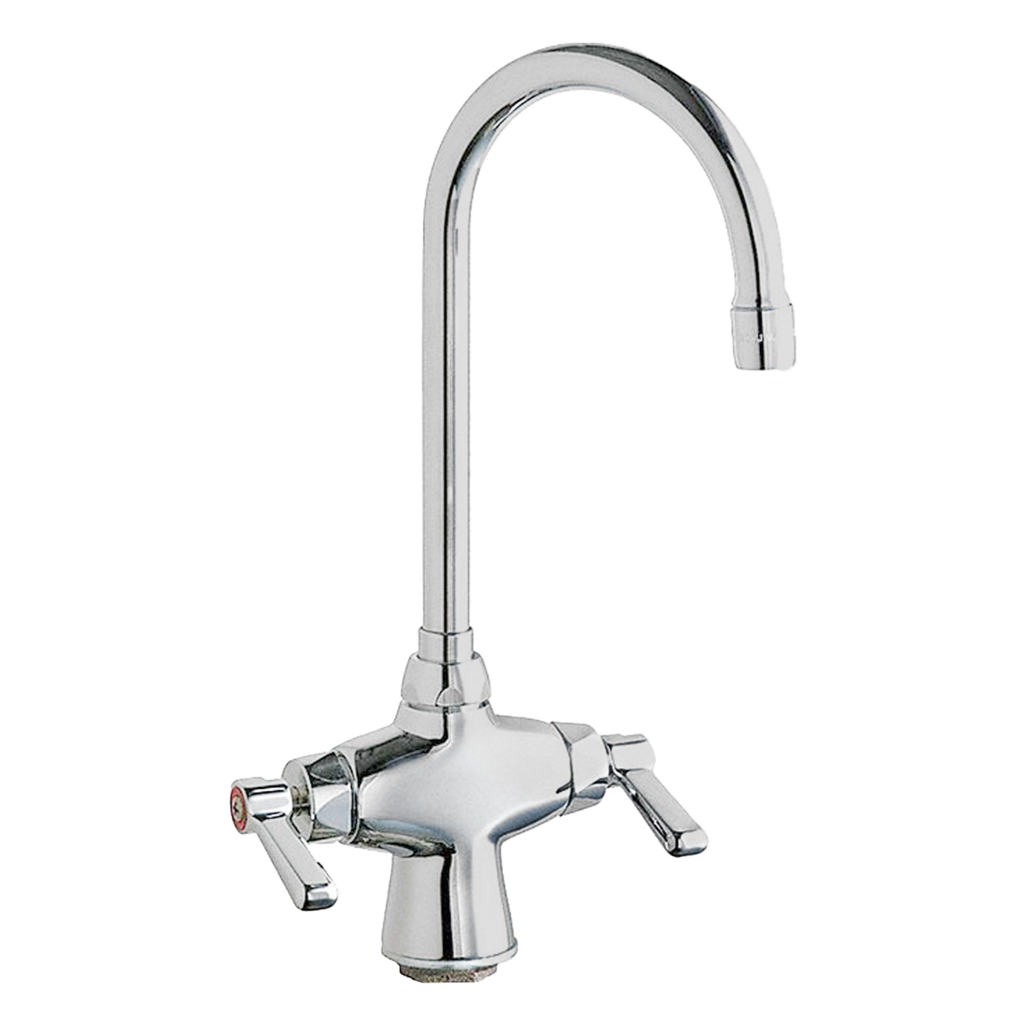 CHICAGO FAUCETS, Single-Post, Deck, Gooseneck Kitchen Faucet - 4KTK9|50 ...