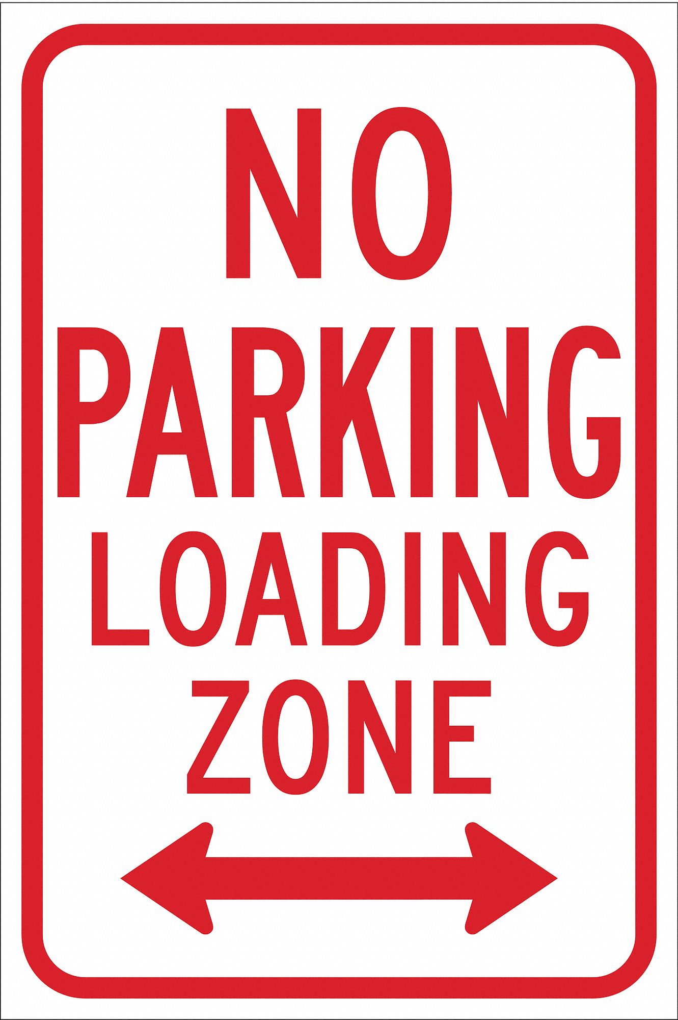 No Parking Sign, Retroreflective Grade High Intensity Prismatic ...