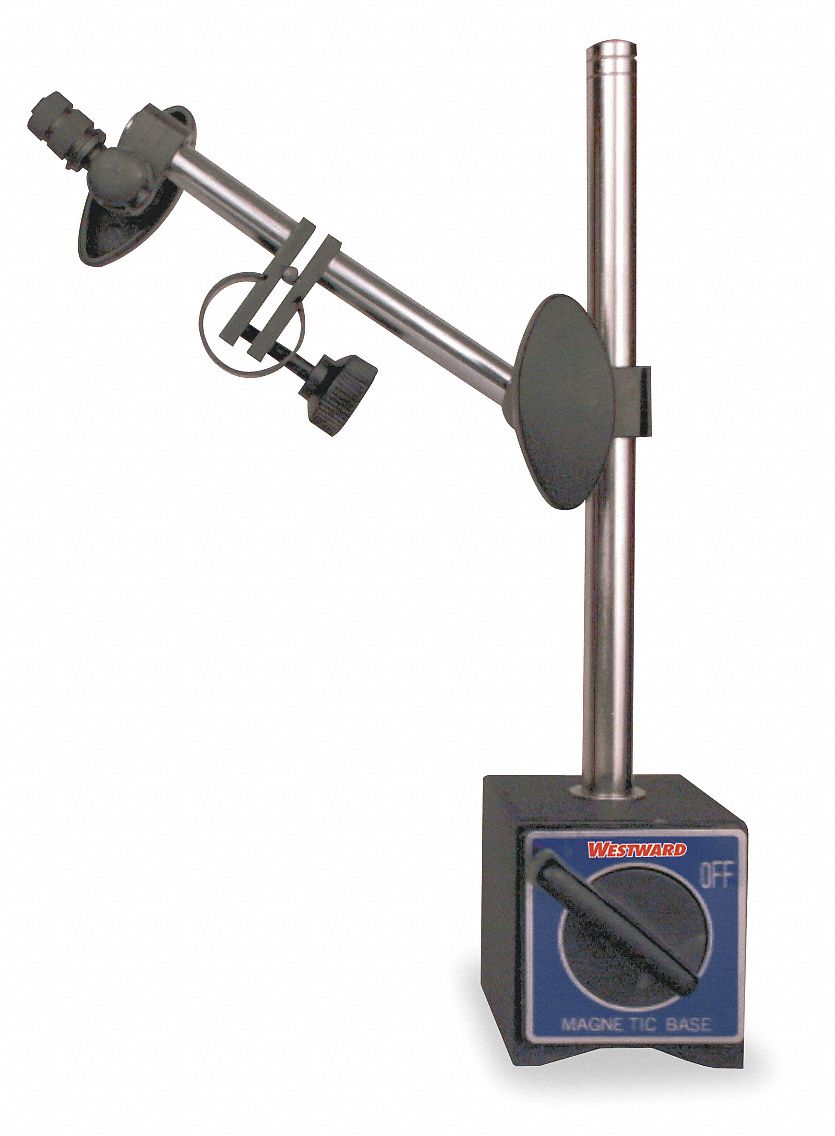 WESTWARD Magnetic-Base Indicator Holder: Magnetic Base, Rigid Arm, 85 ...
