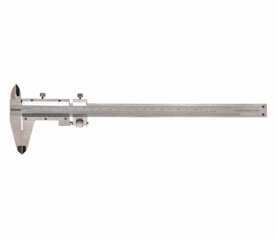 WESTWARD Calibrador Vernier, Rango 0 a 8 pulg., Rango de Precisión ±0. ...