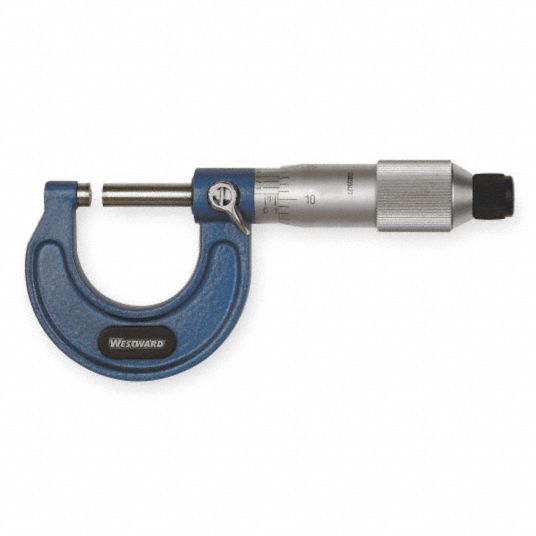 WESTWARD Mechanical Outside Micrometer: Inch, 0 in to 1 in Range, +/-0. ...