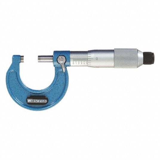 WESTWARD, Inch, 0 in to 1 in Range, Mechanical Outside Micrometer ...