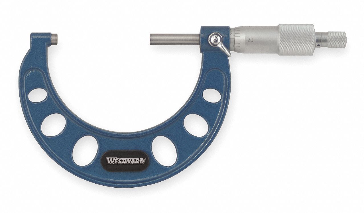 WESTWARD Mechanical Outside Micrometer, Range 2 in to 3 in, Mechanical ...