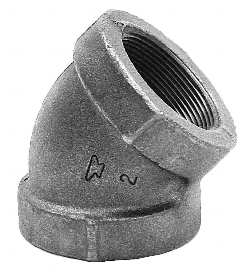 ANVIL Elbow, 45 Degrees, FNPT, 1 in Pipe Size - Pipe Fitting - 4KUP9 ...