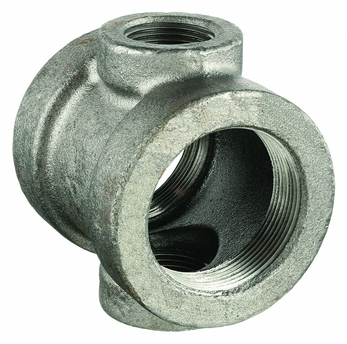 Cast Iron, 3 in x 3 in x 2 in x 2 in Fitting Pipe Size, Reducing Cross ...