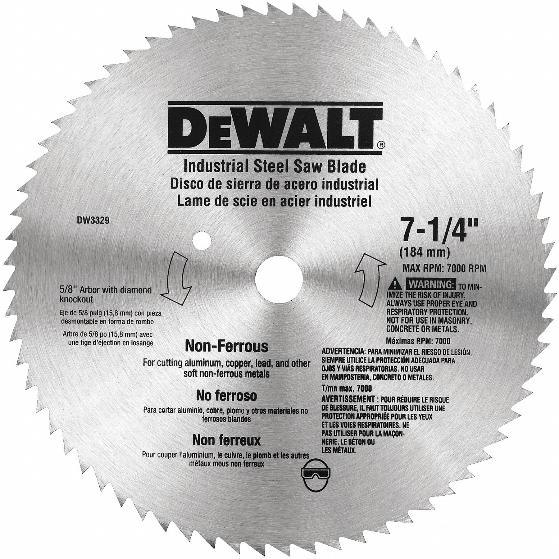 DEWALT, 7 1/4 in Blade Dia., 68 Teeth, Circular Saw Blade - 4KX53 ...