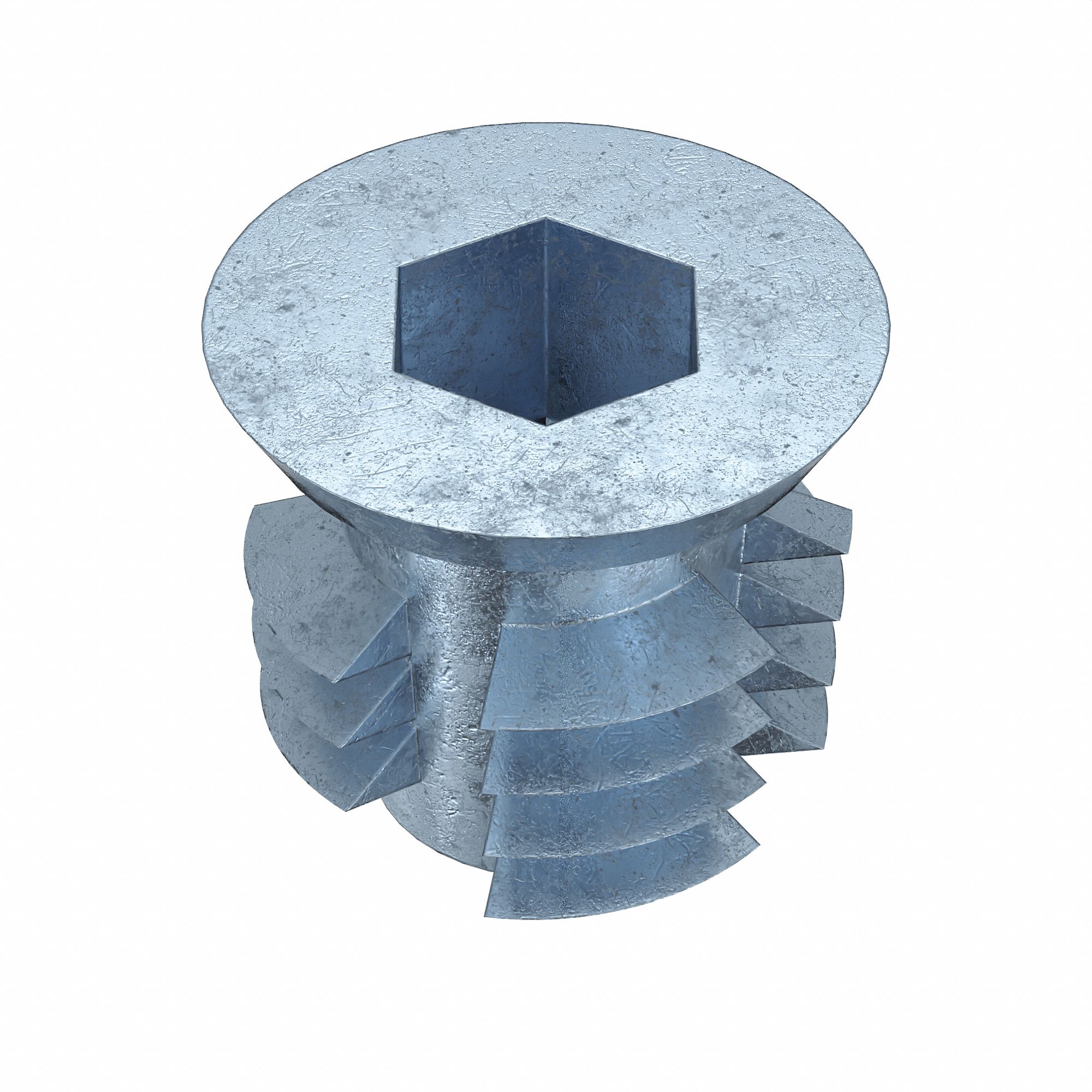 #10-24 Int Thrd Sz, 7/16 in Overall Lg, Hex Drive Threaded Insert ...