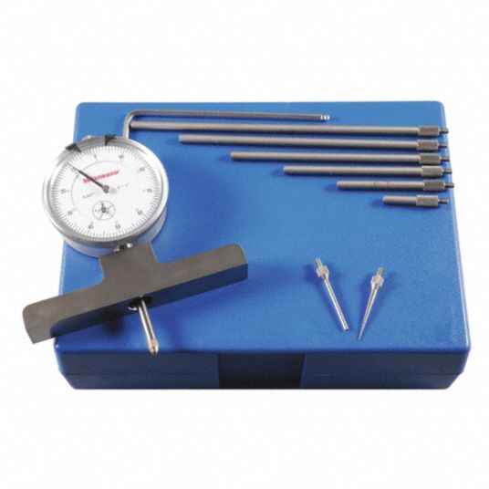 WESTWARD Dial Depth Gauge: 0 in to 22 in Range, +/-0.001 in Accuracy ...