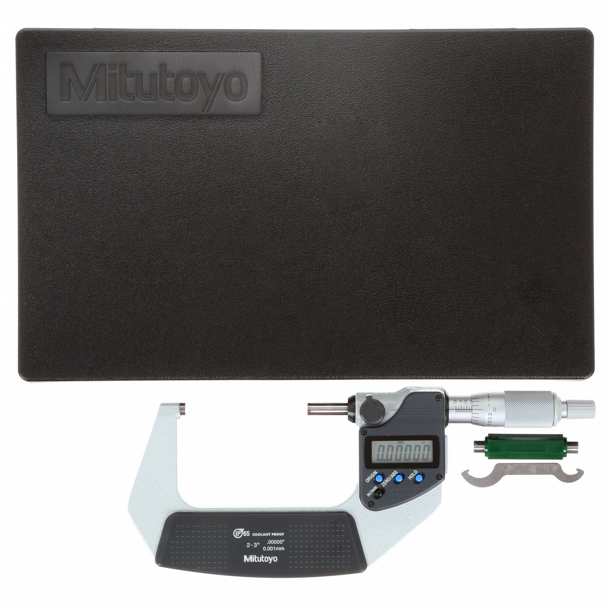 MITUTOYO IP65 Digital Outside Micrometer: 2 in to 3 in/50.8 to 76.2 mm ...