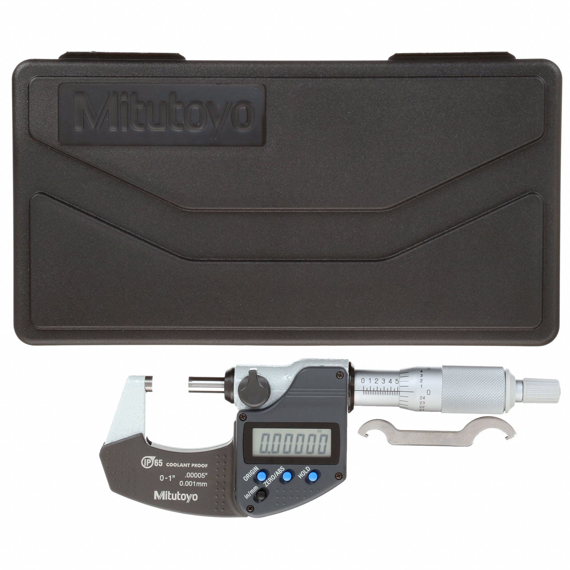 MITUTOYO IP65 Digital Outside Micrometer: 0 in to 1 in/0 to 25.4 mm ...