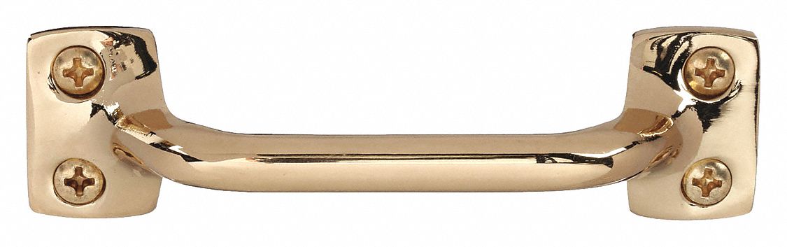 MONROE PMP, Unthreaded Holes, Brass, Pull Handle - 4LAD1|PH-0236 - Grainger
