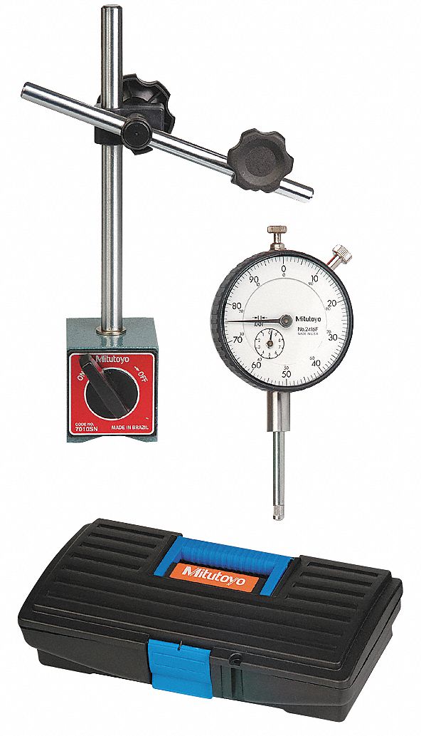 Mitutoyo Dial Indicator And Mag Base Set 0 In To 1 In 0 Mm To 25 4 Mm