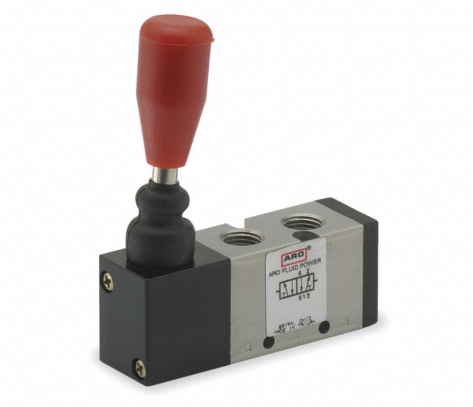 ARO Válvula Manuales para Control del Aire , 1/4" con 4 Vias , 2 ...