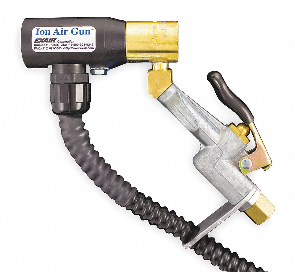 Static Eliminating Air Gun, Hand Held, 1/4 in (F)NPT - Grainger