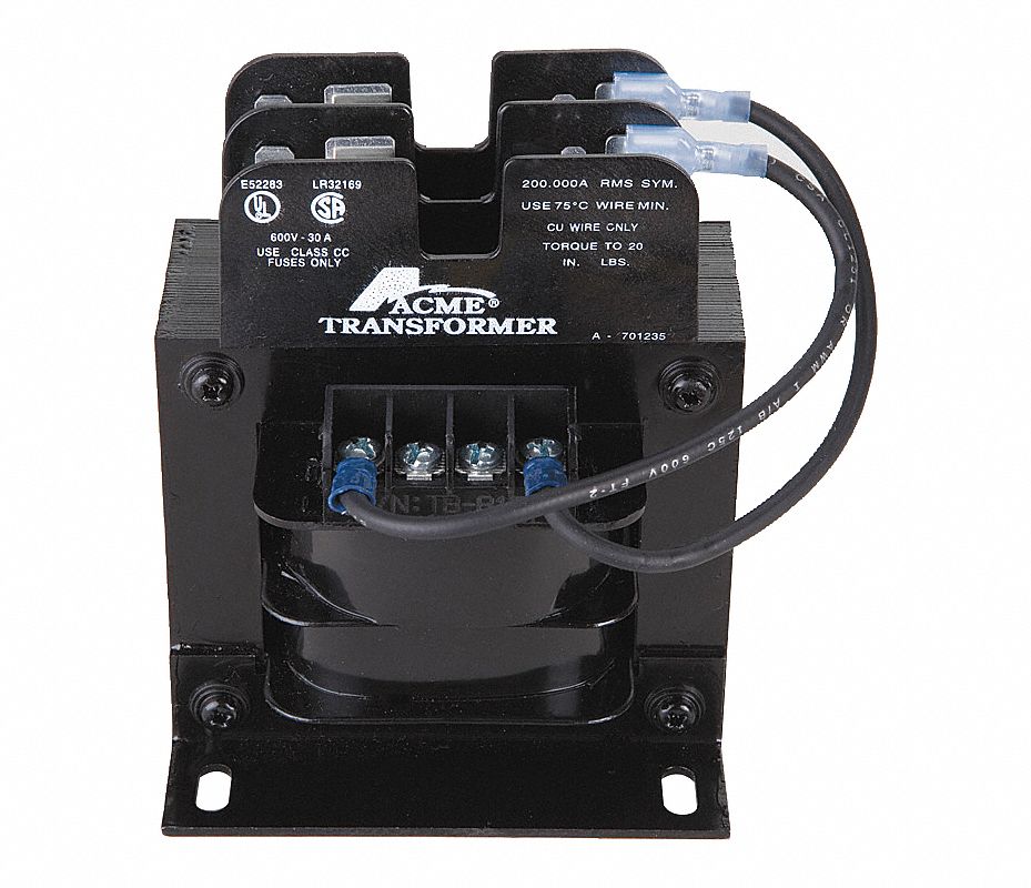 ACME ELECTRIC Transformador de Control, Clasificación VA 1kVA, Voltaje de Entrada 240/480VCA ...